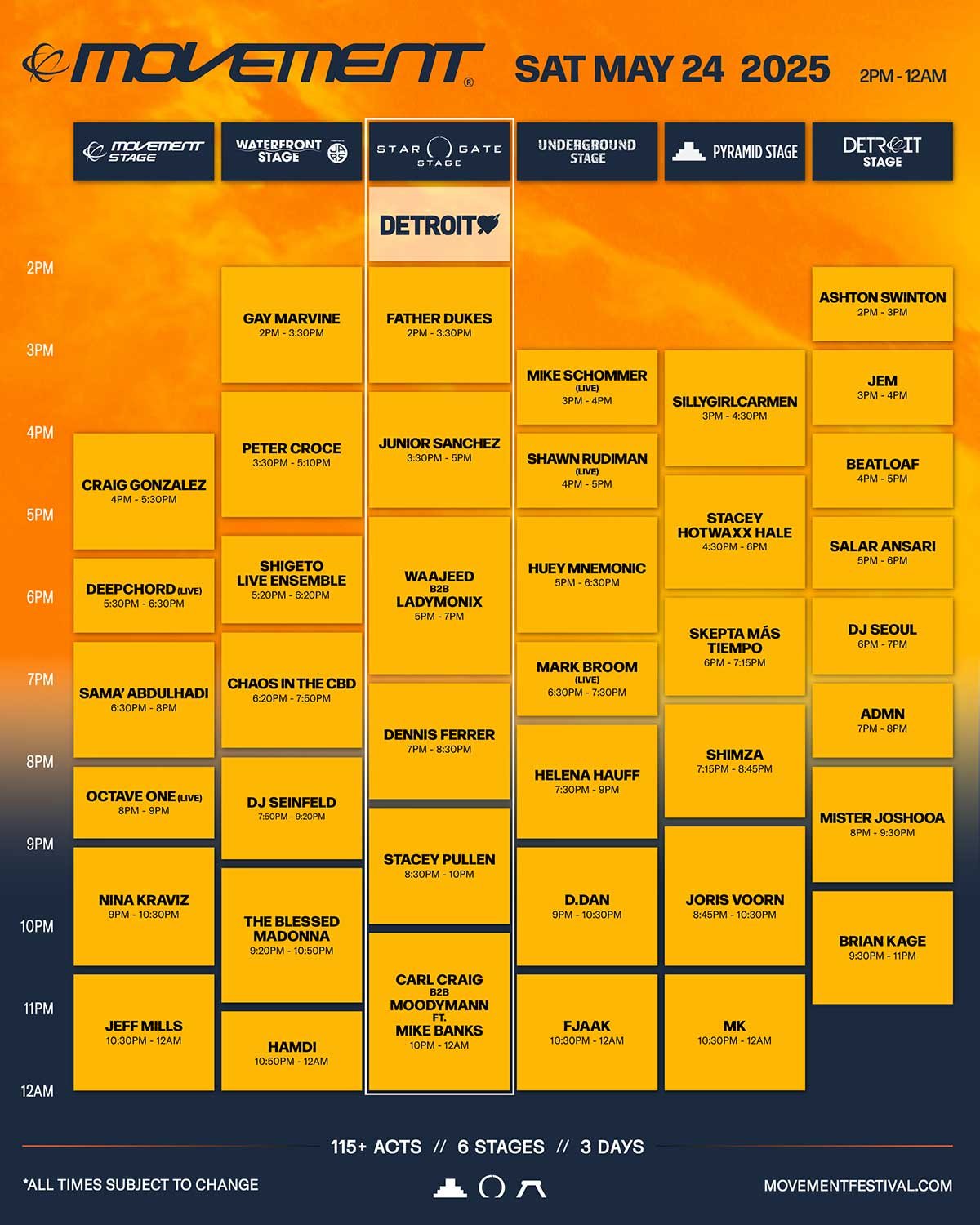 Movement Unveils Set-Times For 2025 Festival - Digital Mediaverse